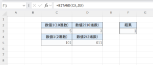 Excel関数入門：BITAND関数の使い方【2つの数値のビットごとの論理積を求める】 | パソコン検定・MOS勉強ナビ